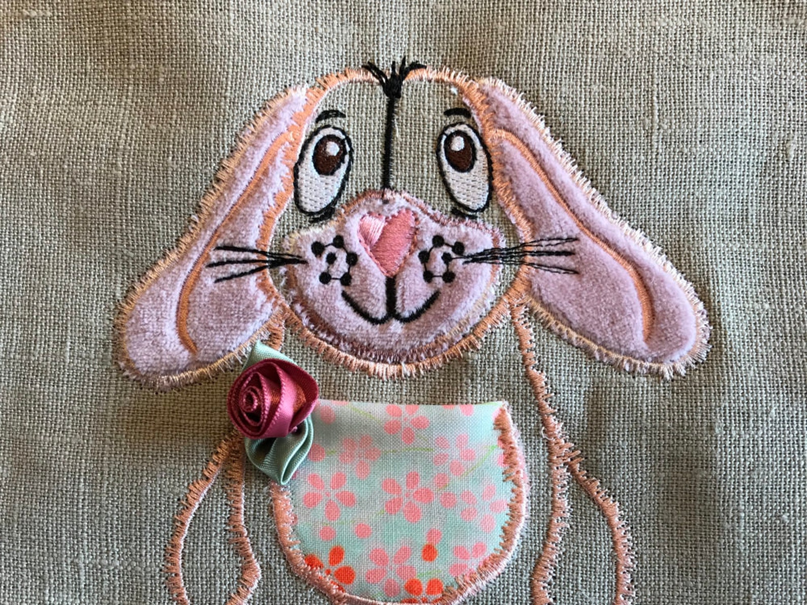 ITH BUNNY Cute Bunny Softie ITH Fits Hoop Size 5 X 7 | Etsy