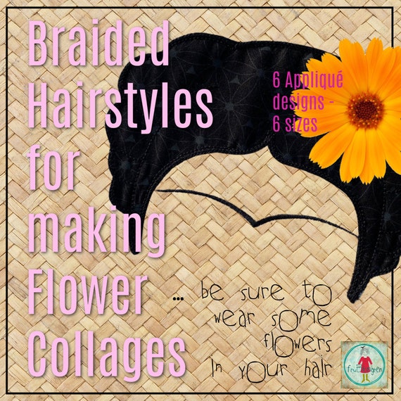 Appliqué Designs Braided Hairstyles for Making Iconic Flower - Etsy