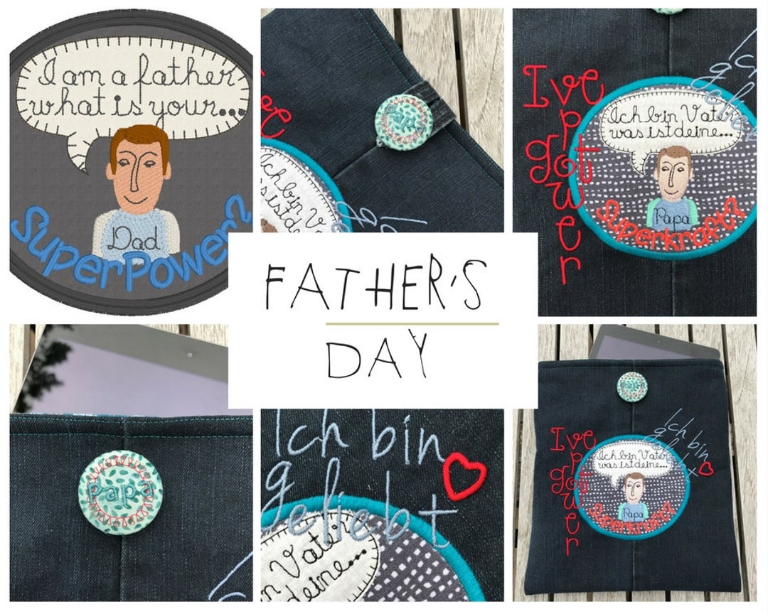 Father's DAY, Whimsical, Cartoonish PATCHES to Celebrate Father's Day ...
