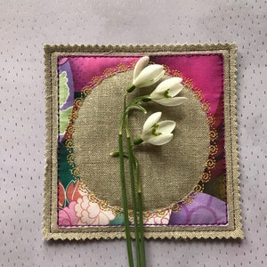 Spring Flower ITH Card Designs, 6 Machine Embroidery Designs for DIY ...