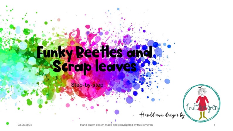 Bundle of Line Flower Heads, Scrap Leaves and a Funky Beetle + Assembly ...