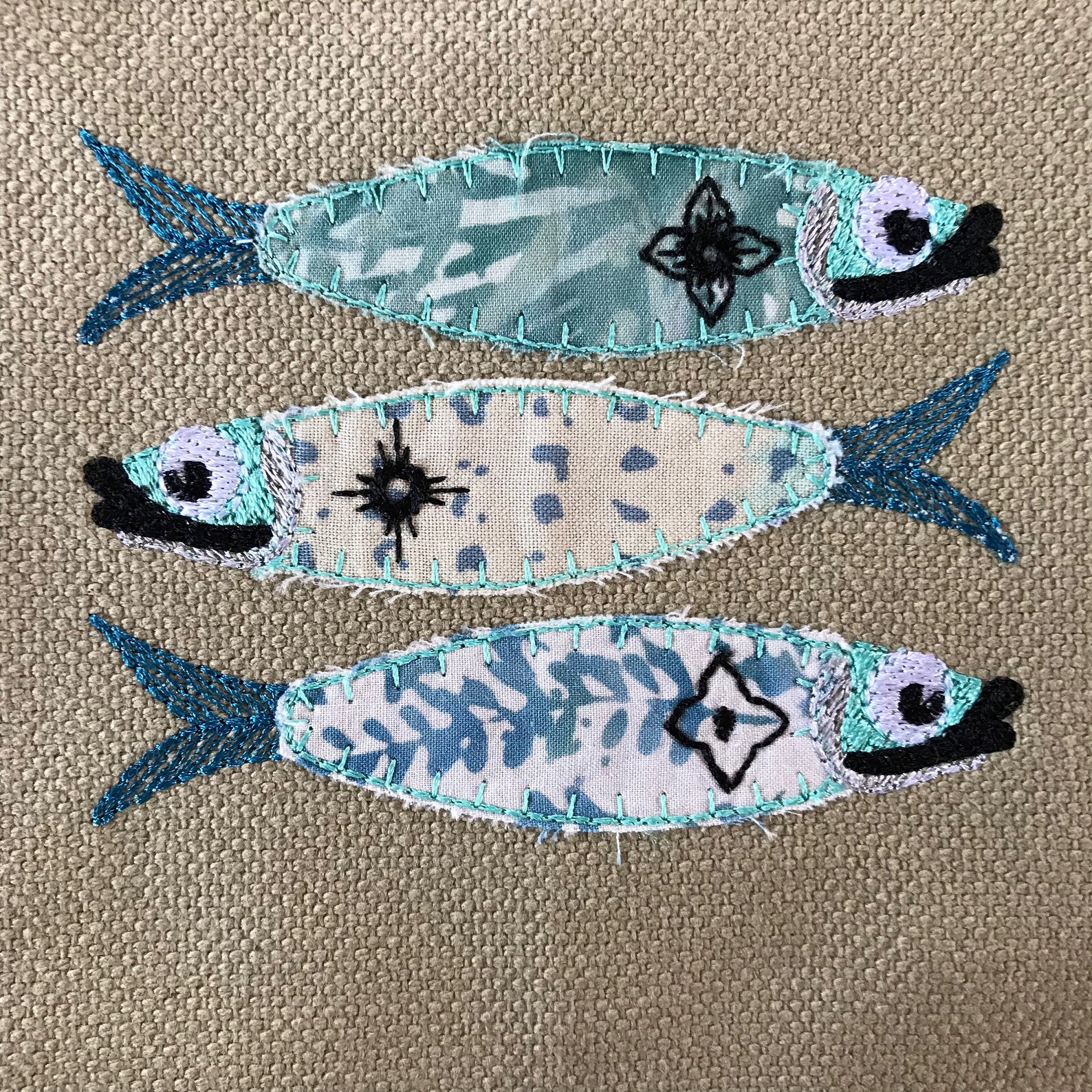 15 APPLIQUÉ SARDINES Portuguese Inspired 5 X 3 Hand Drawn - Etsy Australia