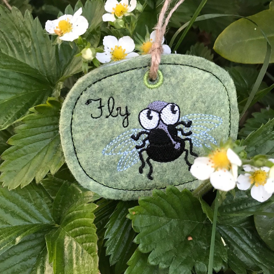 6 ITH Machine Embroidery Designs for Bag Tags, 'taschenbaumler', Little ...