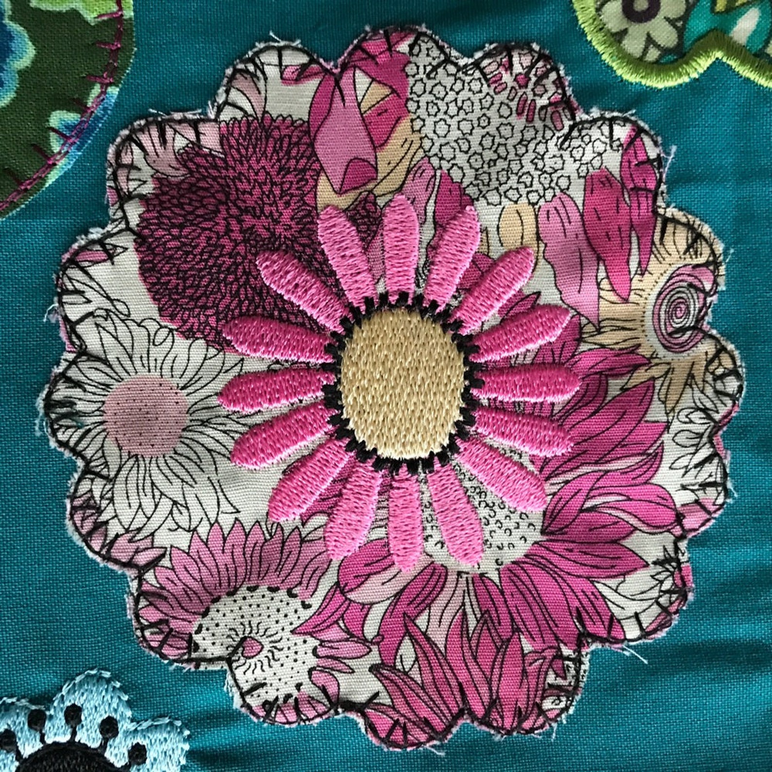 LARGE WHIMSICAL APPLIQUE Flowers for Embellishment of Your - Etsy Denmark