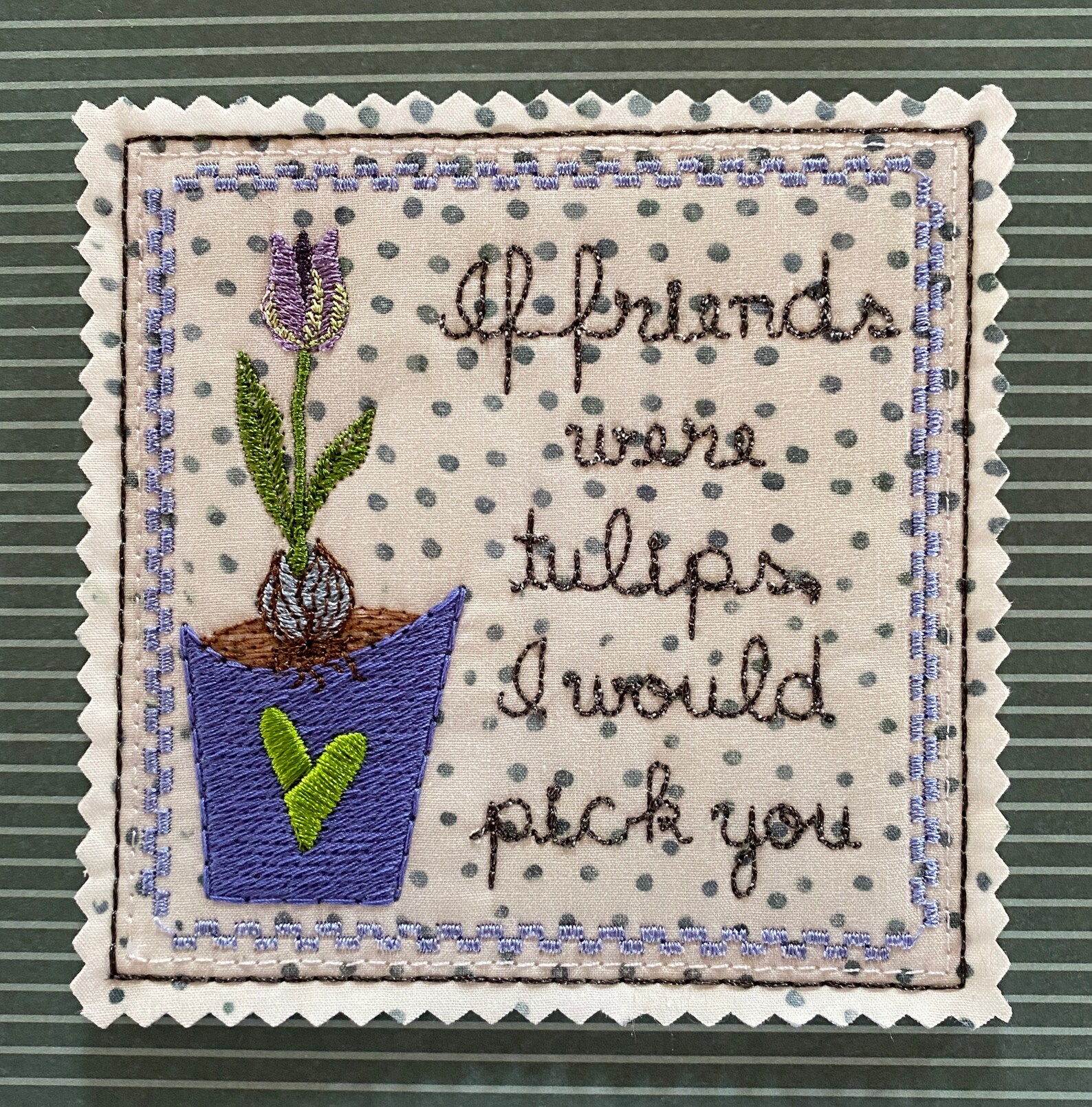 2 Cute ITH Cards for Your Embroidery Machine: If Friends Were - Etsy