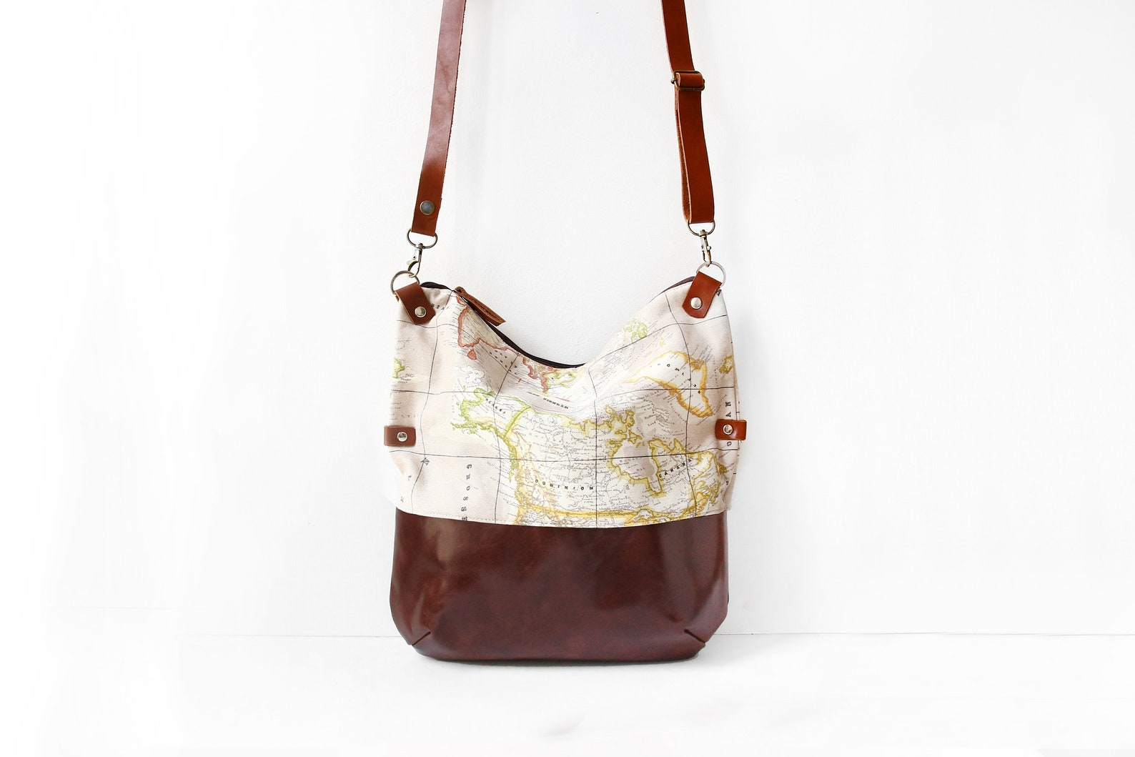 MAP_ Map Convertible Foldover Cross Body Bag Tote Bag and - Etsy