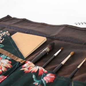 Artist Roll up Case for Brushes, Artist Organizer, Case Organizer ...