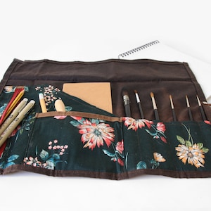 Artist Roll up Case for Brushes, Artist Organizer, Case Organizer ...