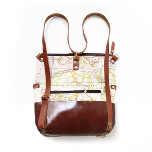 MAP_ Map Convertible Foldover Cross Body Bag, Tote Bag and Backpack ...