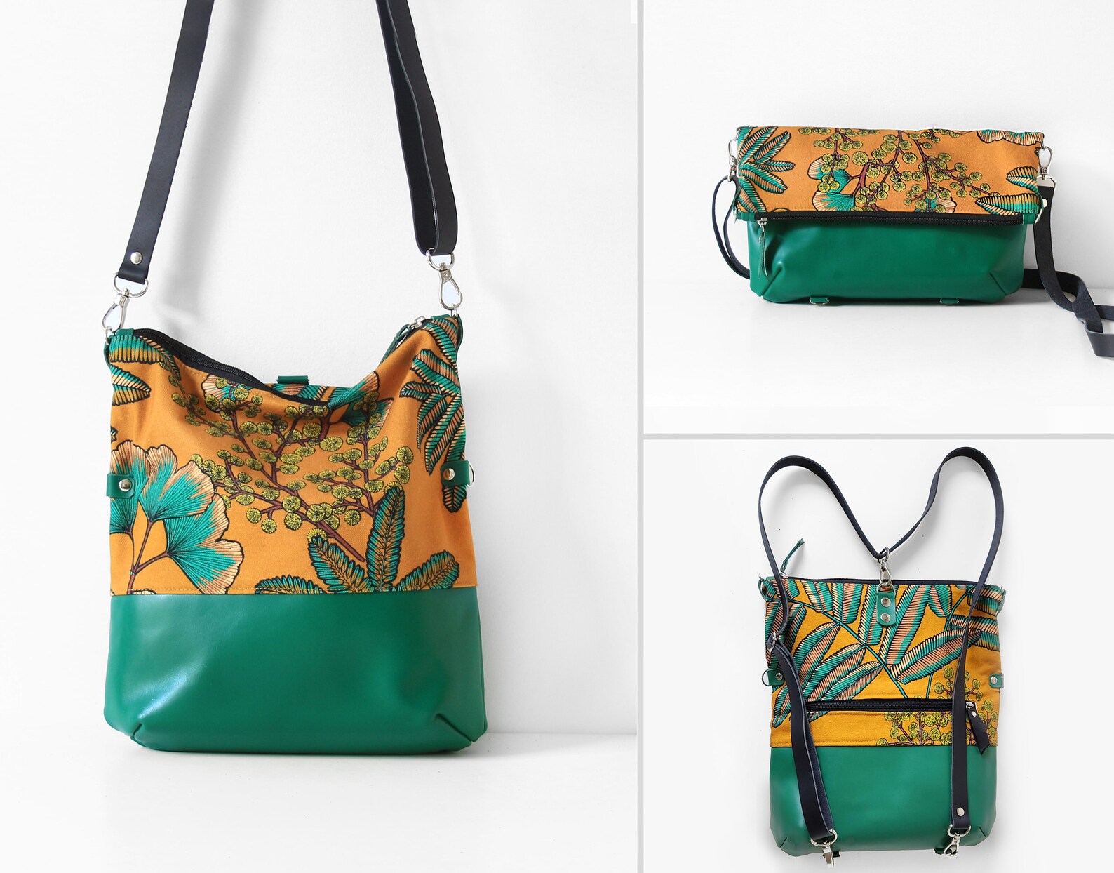 Convertible Backpack Into a Foldover Bag and Tote Bag Canvas - Etsy