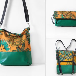 Convertible Backpack Into a Foldover Bag and Tote Bag, Canvas Backpack ...