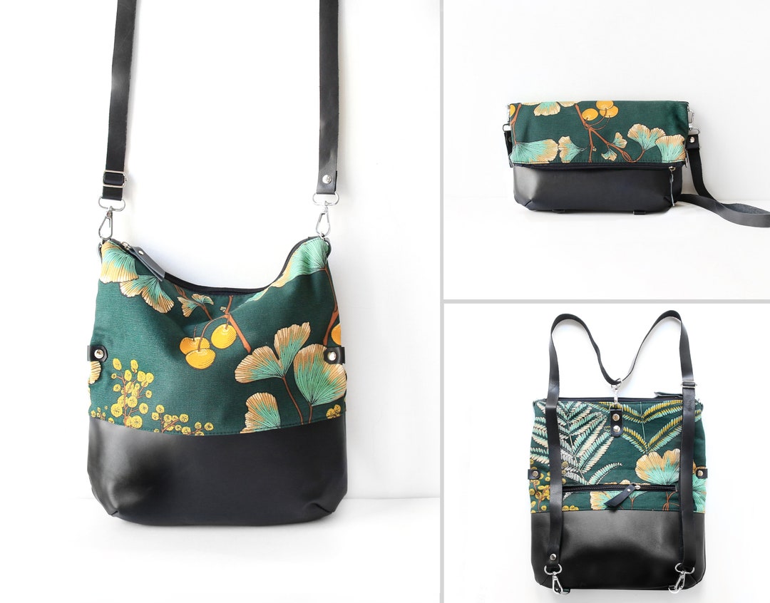 Convertible Backpack Into a Foldover Bag and Tote Bag, Canvas Backpack ...