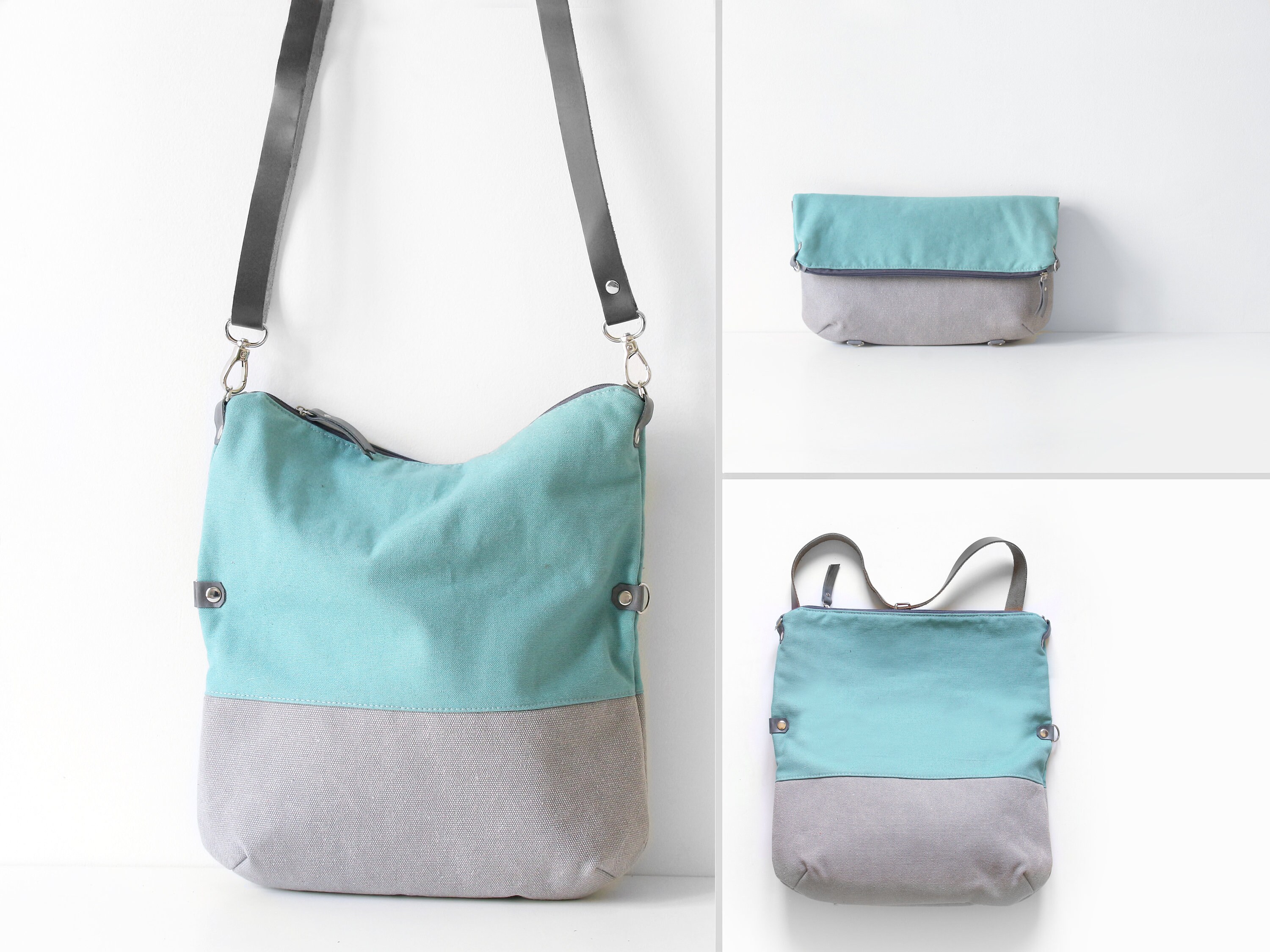 BICROMO1_ 4 Bags in 1, Convertible Fold Over Cross Body Bag Tote Bag ...