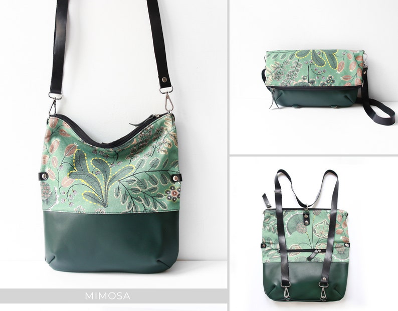 Convertible Backpack Into a Foldover Bag and Tote Bag Canvas | Etsy