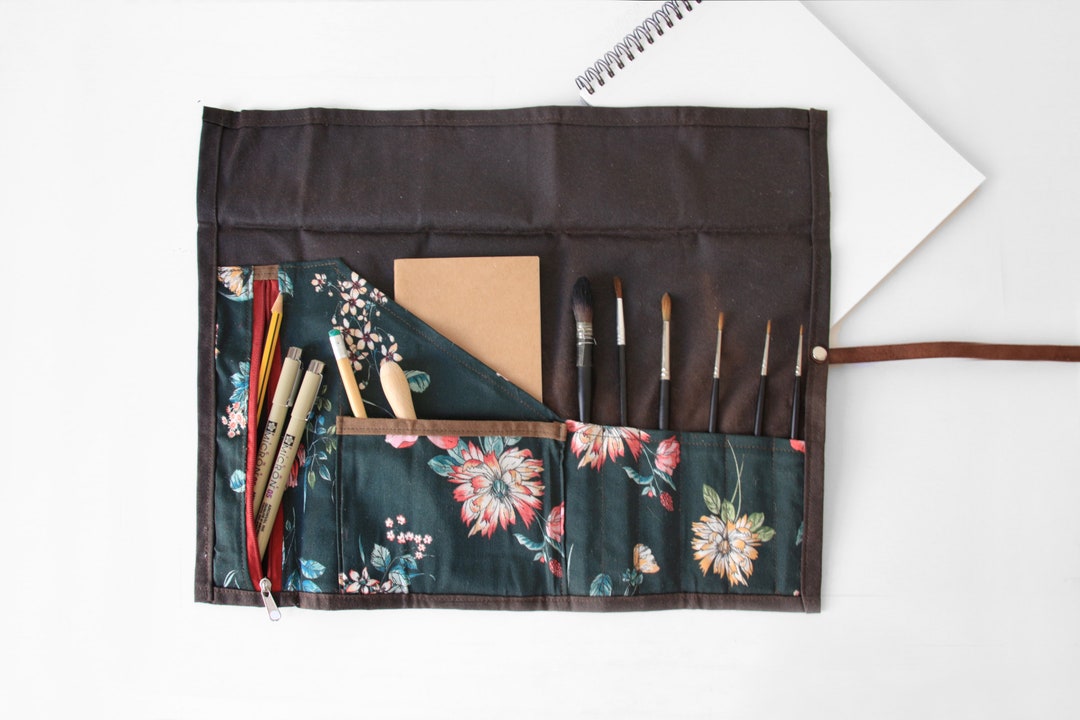 Artist Roll up Case for Brushes Artist Organizer Case - Etsy