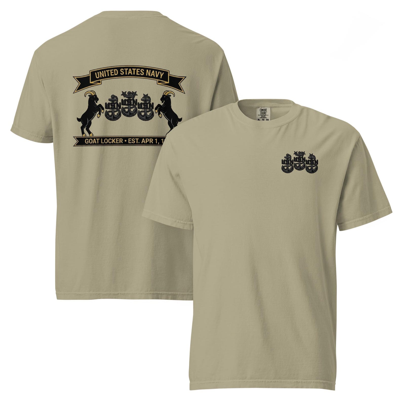 Navy Chief T Shirt, CPO Pride, Black Anchors, Goat Locker - Etsy