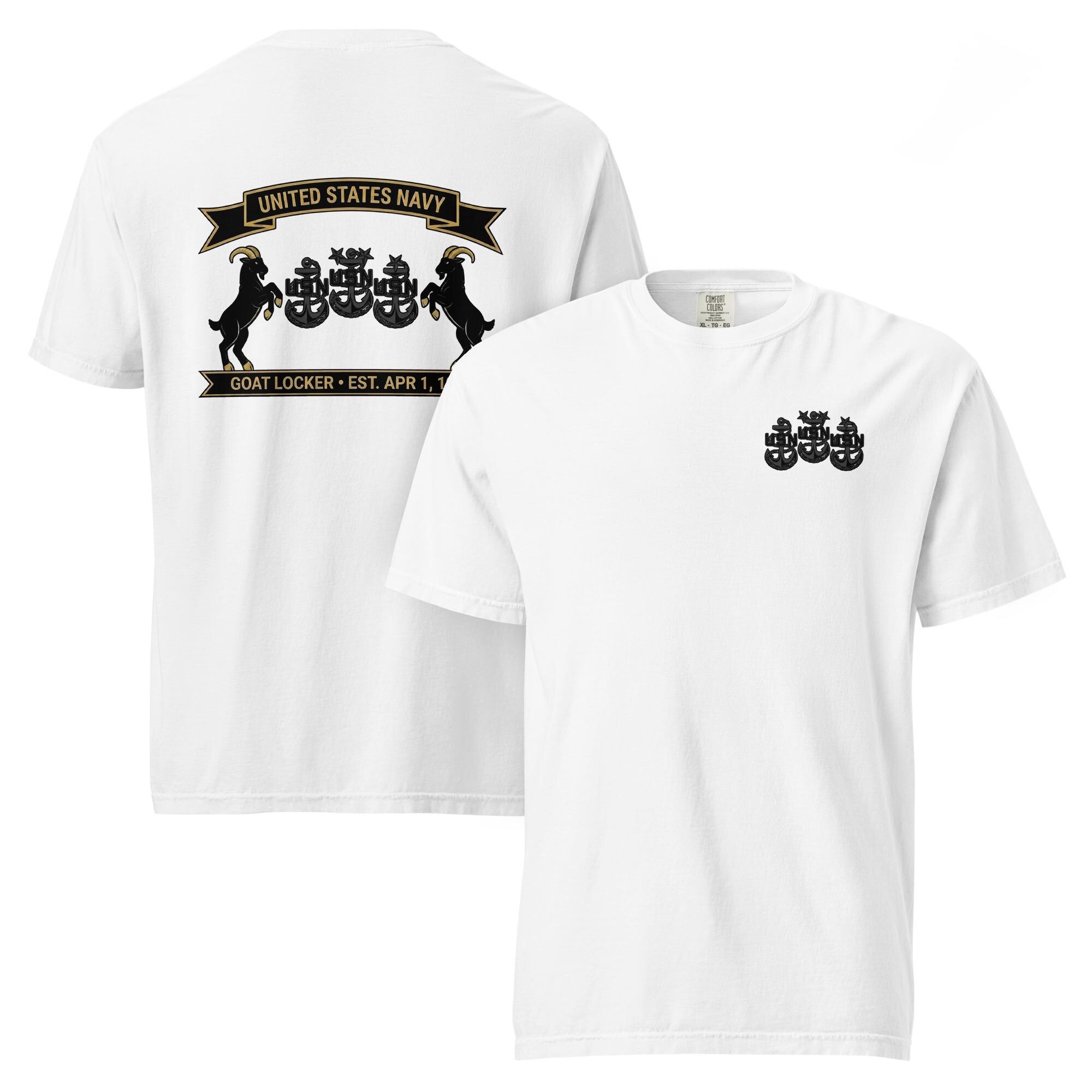 Navy Chief T Shirt, CPO Pride, Black Anchors, Goat Locker - Etsy