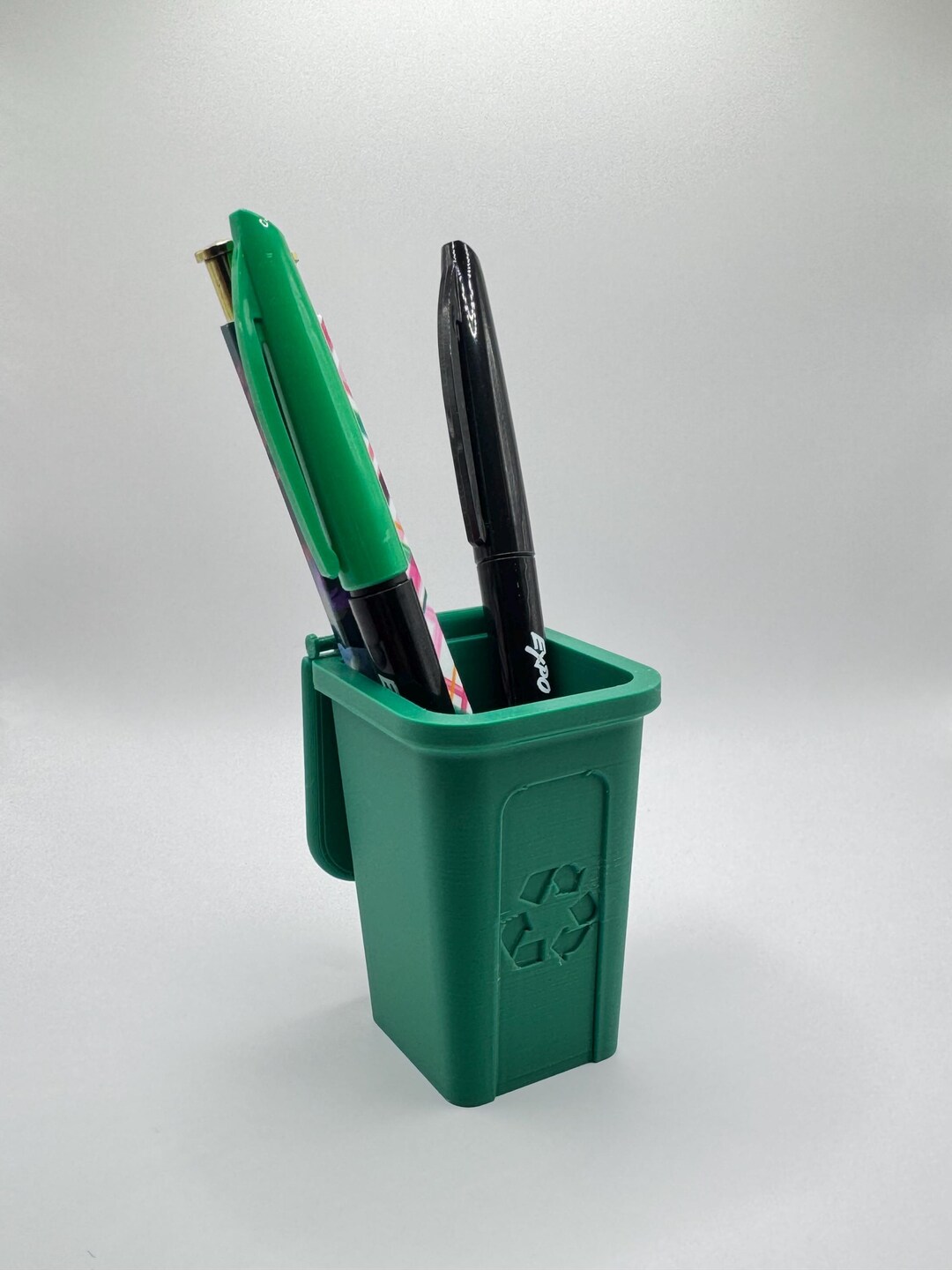 3D Miniature Printed Recycle Trash Can for Pencils, Pens on Desk - Etsy