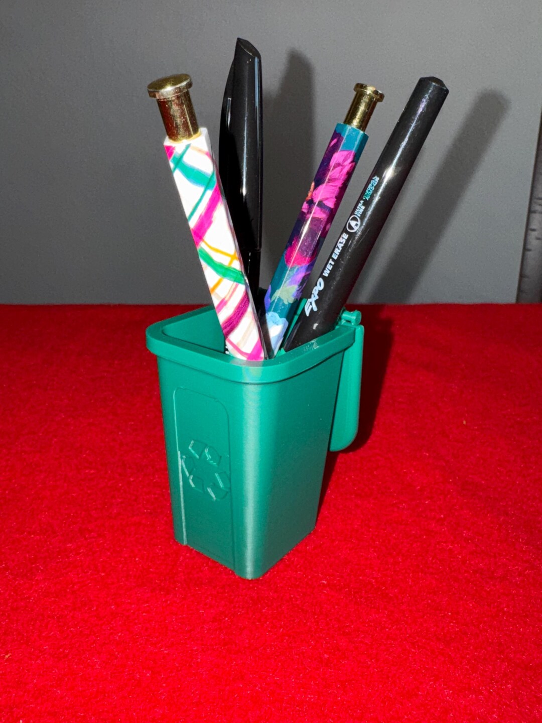 3D Printed Recycle Trash Can for Pencils, Pens, Etc on Desk - Etsy