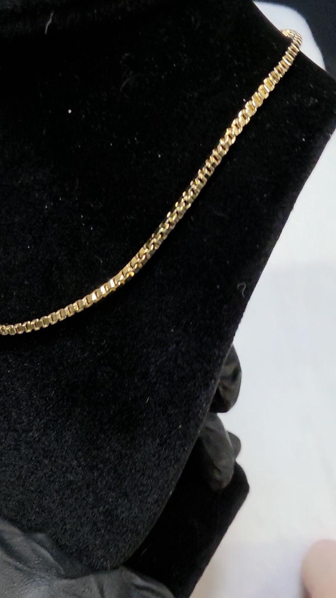 22 Inch Gold Box Chain Necklace | 14K Gold Over Brass | 2.1mm Box Chain ...