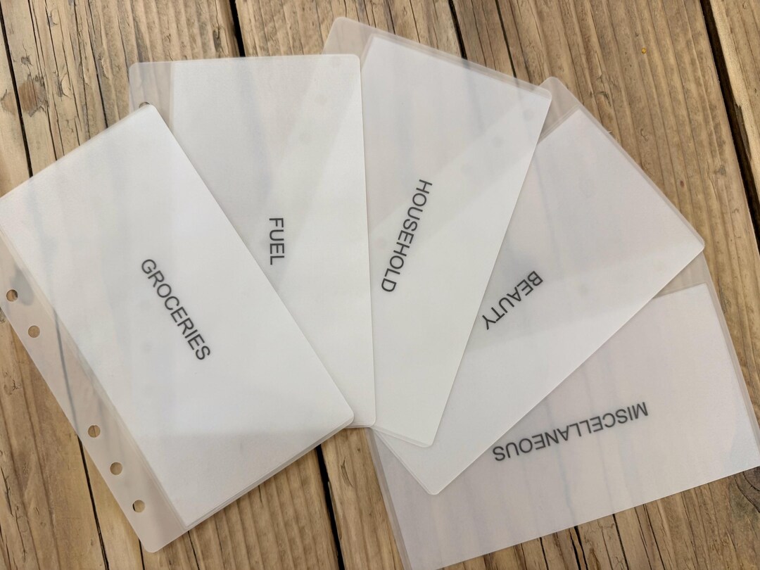 A6 Frosted Cash Envelopes | Budgeting Set of 5 - Etsy