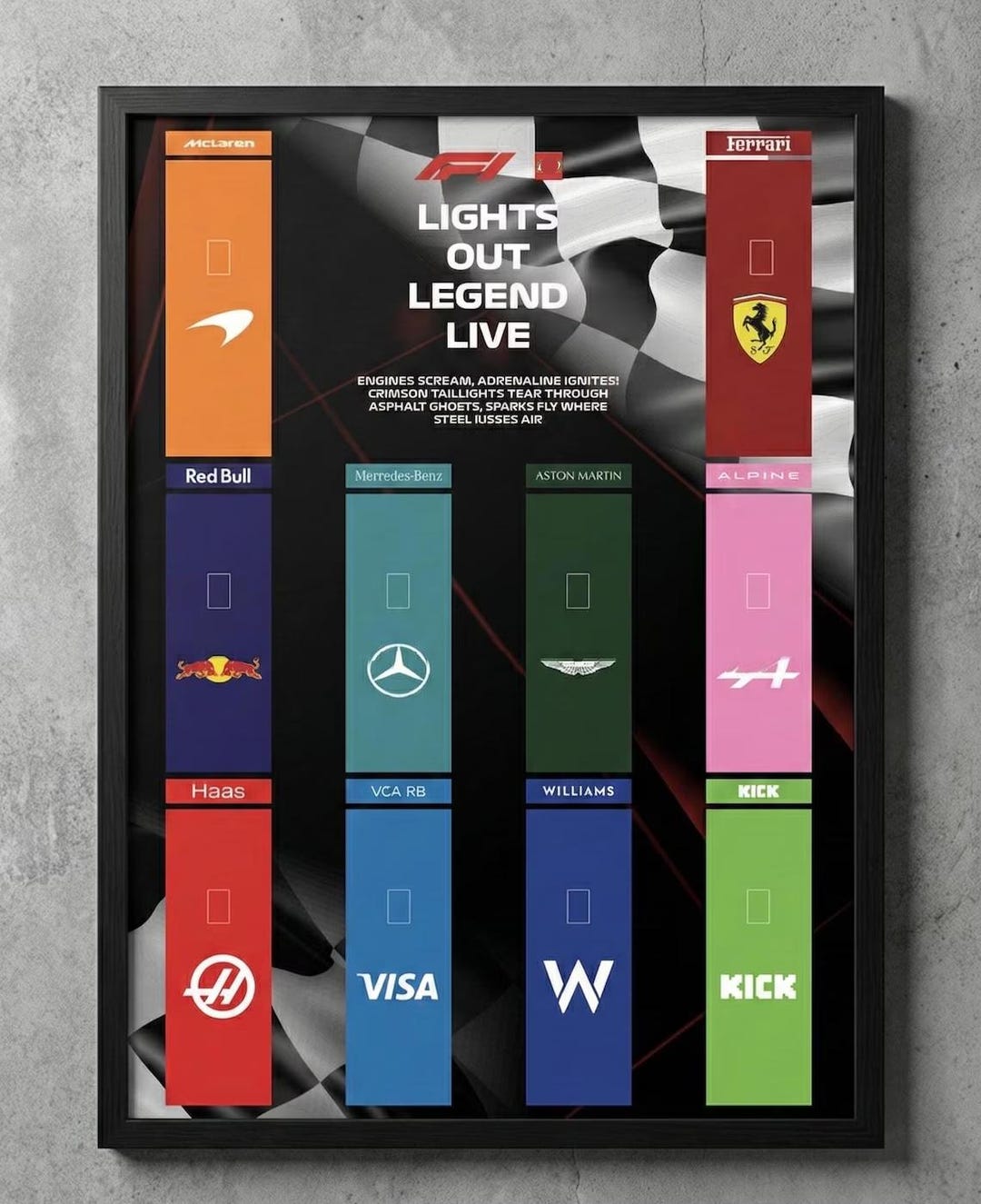 Brick Racing Car Poster Printable Wall Art | Motorsport Decor | Digital ...