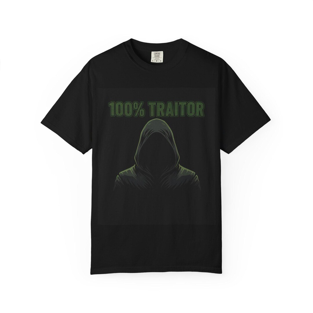 100% Traitor Hoodie Silhouette T-shirt | Dark Hooded Figure Graphic - Etsy
