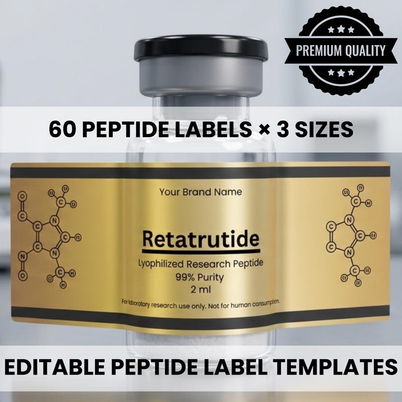 Peptide Label Template - Etsy