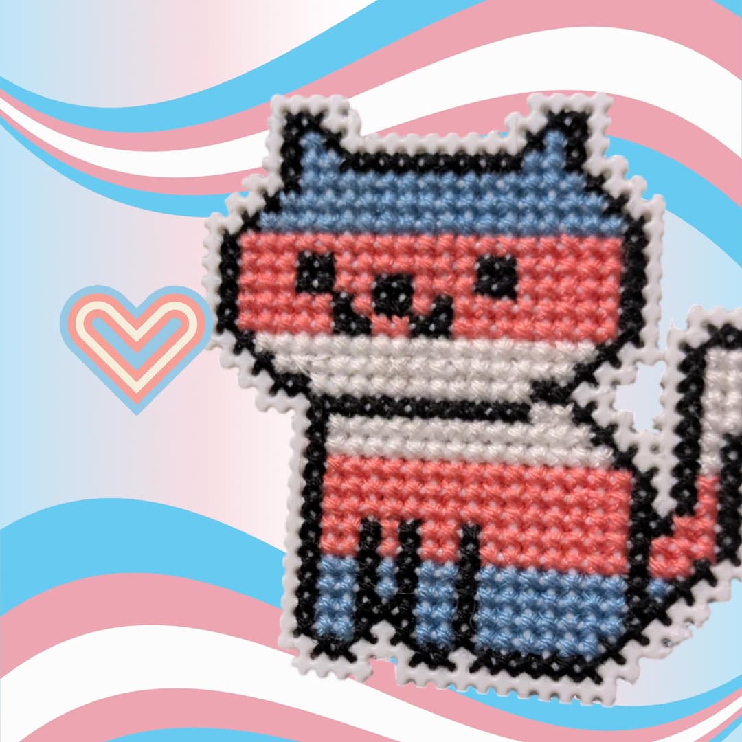 Transgender Cat, Pride Pin, Transgender Flag - Etsy