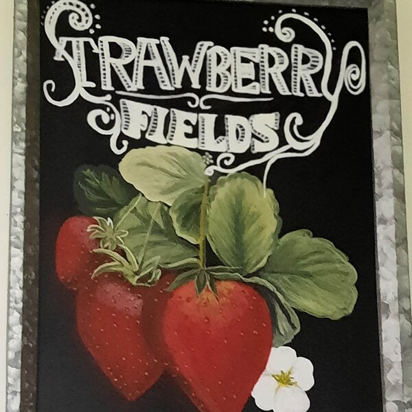Strawberry Fields Sign - Etsy