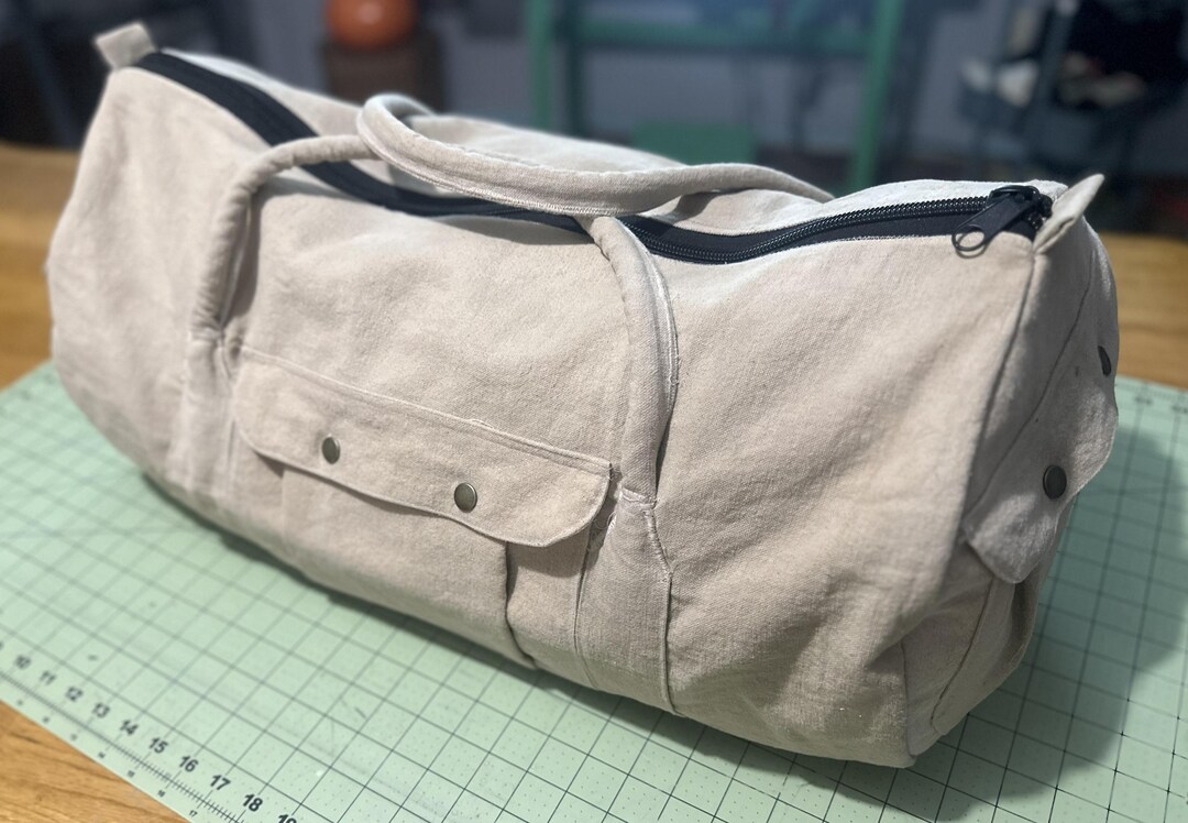 Large Canvas Duffel Bag - Model 1 - Natural - 36in Long X 12in Diameter ...