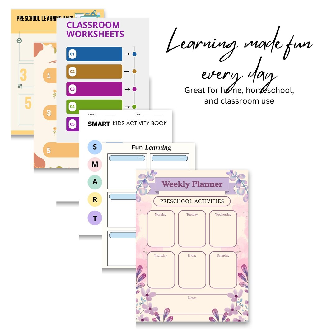 Digital Preschool Learning Planner | Toddler Weekly Planner Routine ...