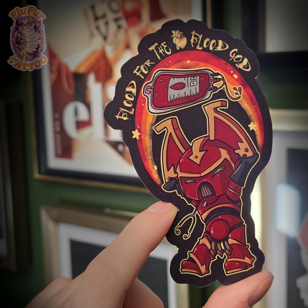 Blood for the Blood God Vinyl Sticker | Warhammer 40k, Khorne, EMS ...