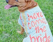 Items similar to Here Comes the Bride dog cape without embroidery on Etsy