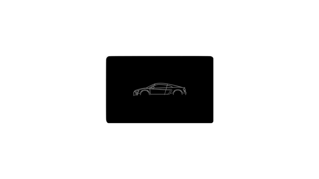 Audi R8 Silhouette NFC Metal Business Card - Automotive Networking - Etsy