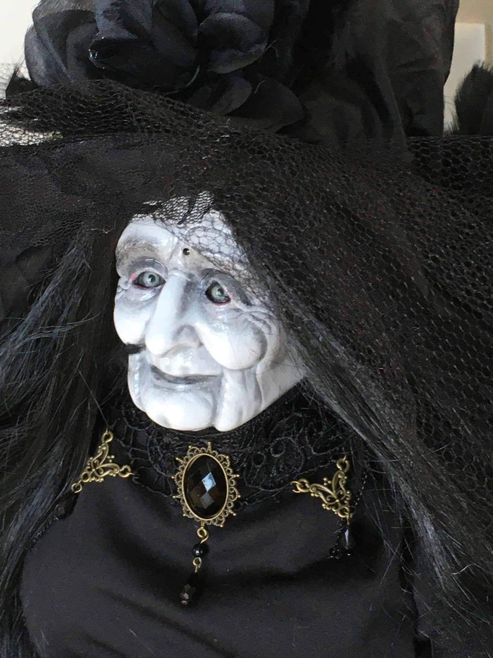 Creepy Witch Doll Old Hag Mourning Doll Ooak Gothic Witch Etsy