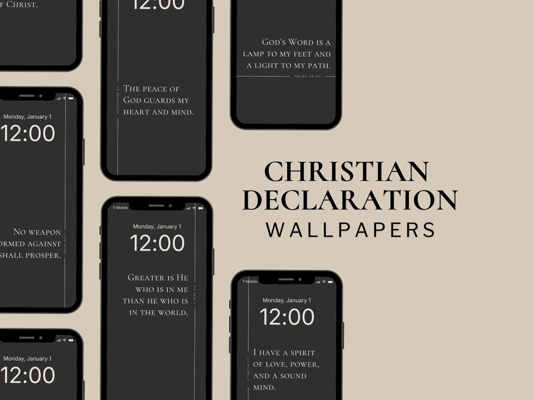 Christian Declarations Phone Wallpaper Bundle | Scripture-based ...