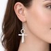 Sterling Silver Ankh Earrings - Etsy