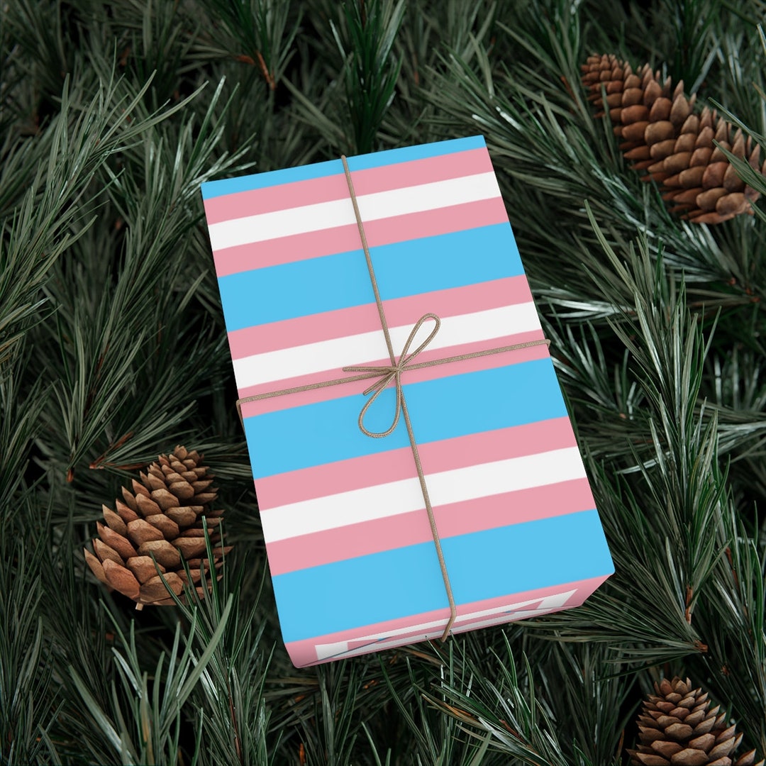 Transgender Pride Flag Gift Wrap Paper Transgender Pride - Etsy