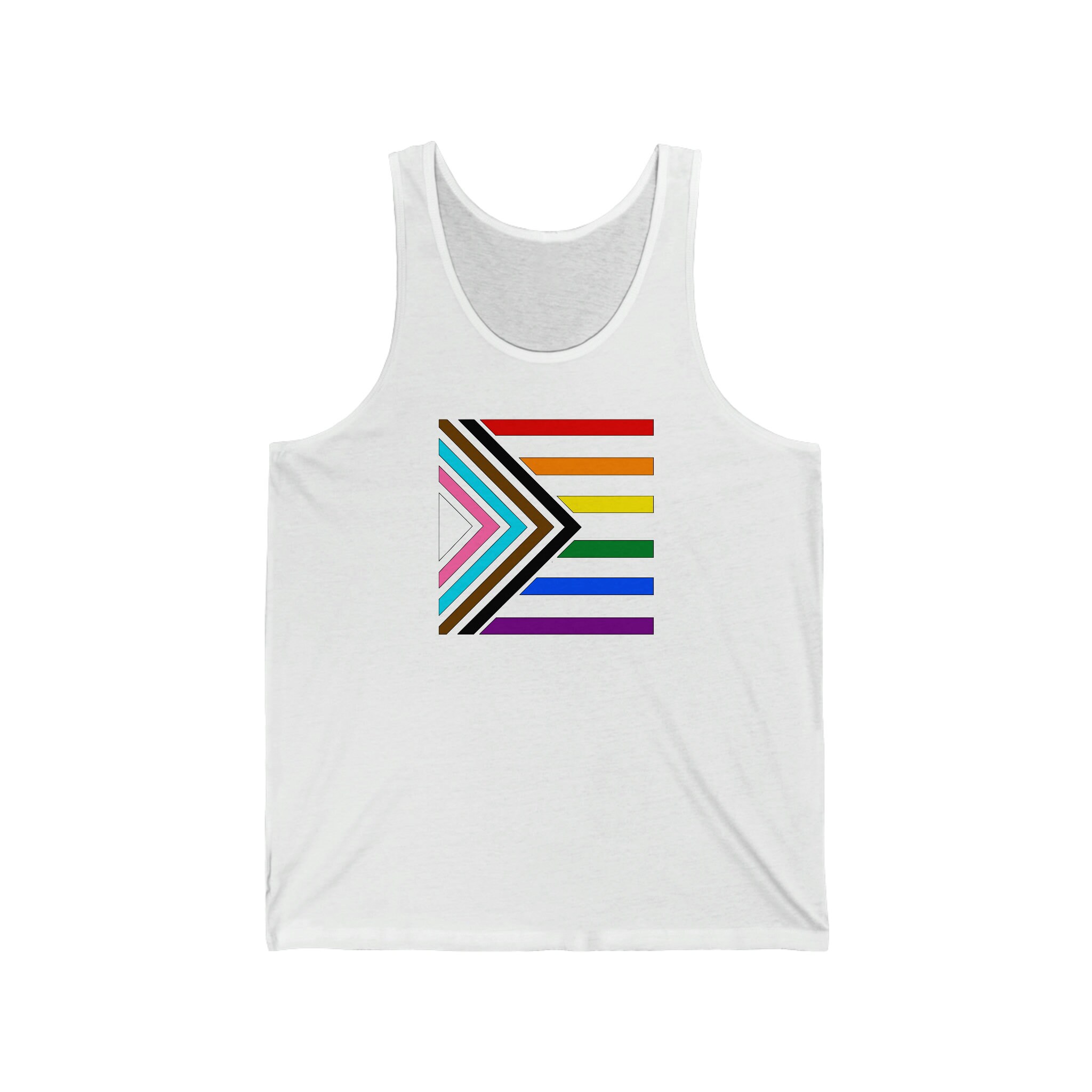 Progress Pride Flag Stripes Variation Unisex Jersey Tank, Gay Pride ...