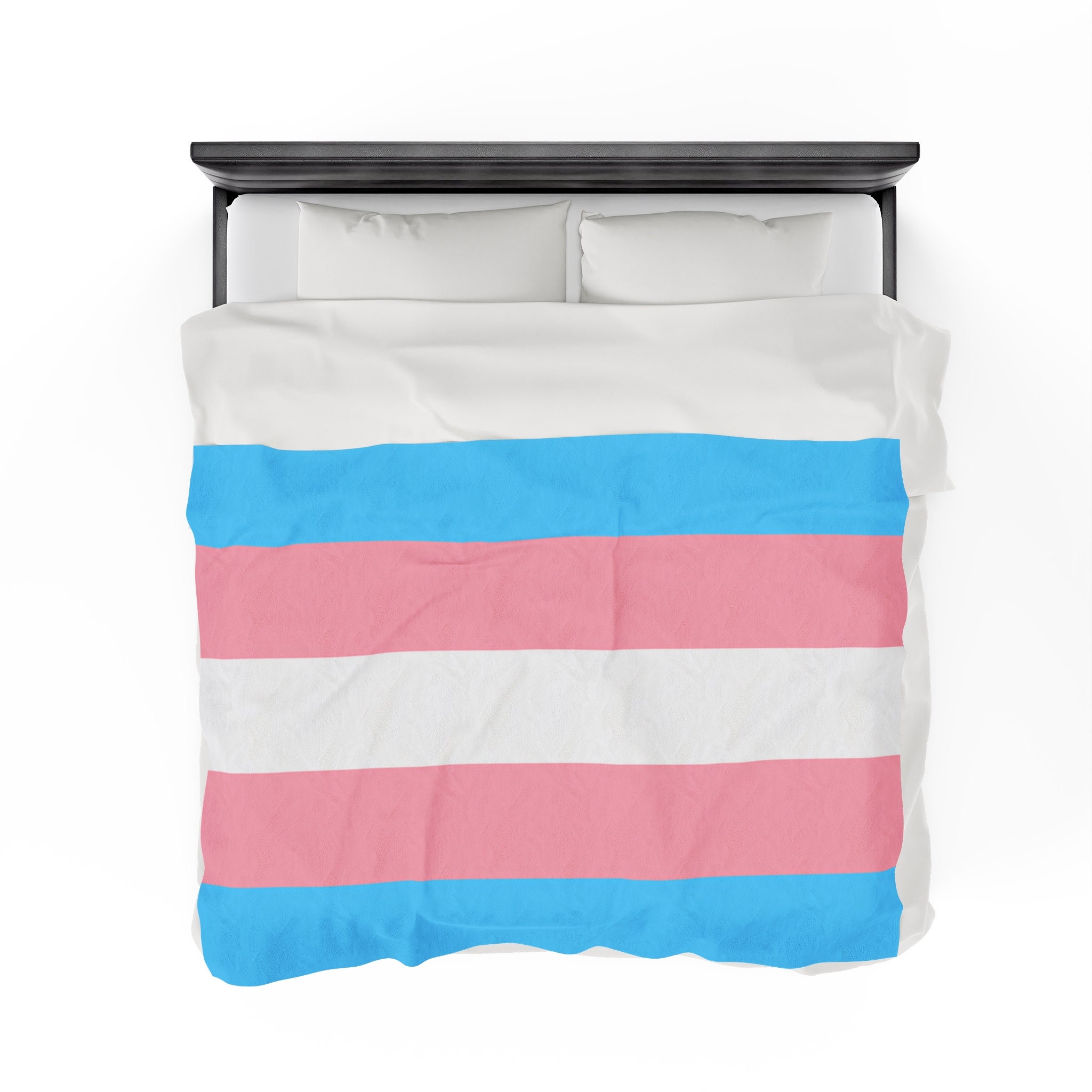 Transgender Pride Flag Velveteen Plush Blanket, Pride, Gay, Trans ...