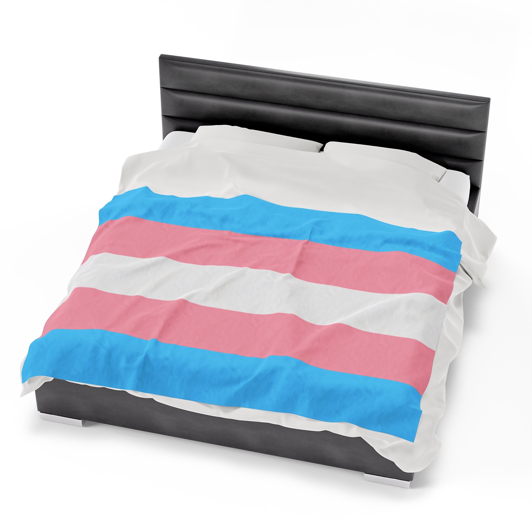Transgender Pride Flag Velveteen Plush Blanket, Pride, Gay, Trans ...