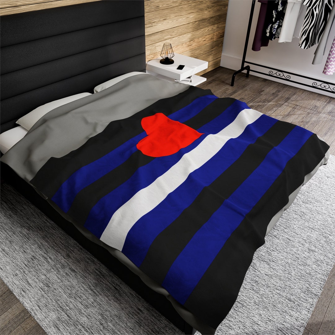 Leather Pride Flag Velveteen Plush Blanket, Pride, Gay, Trans ...