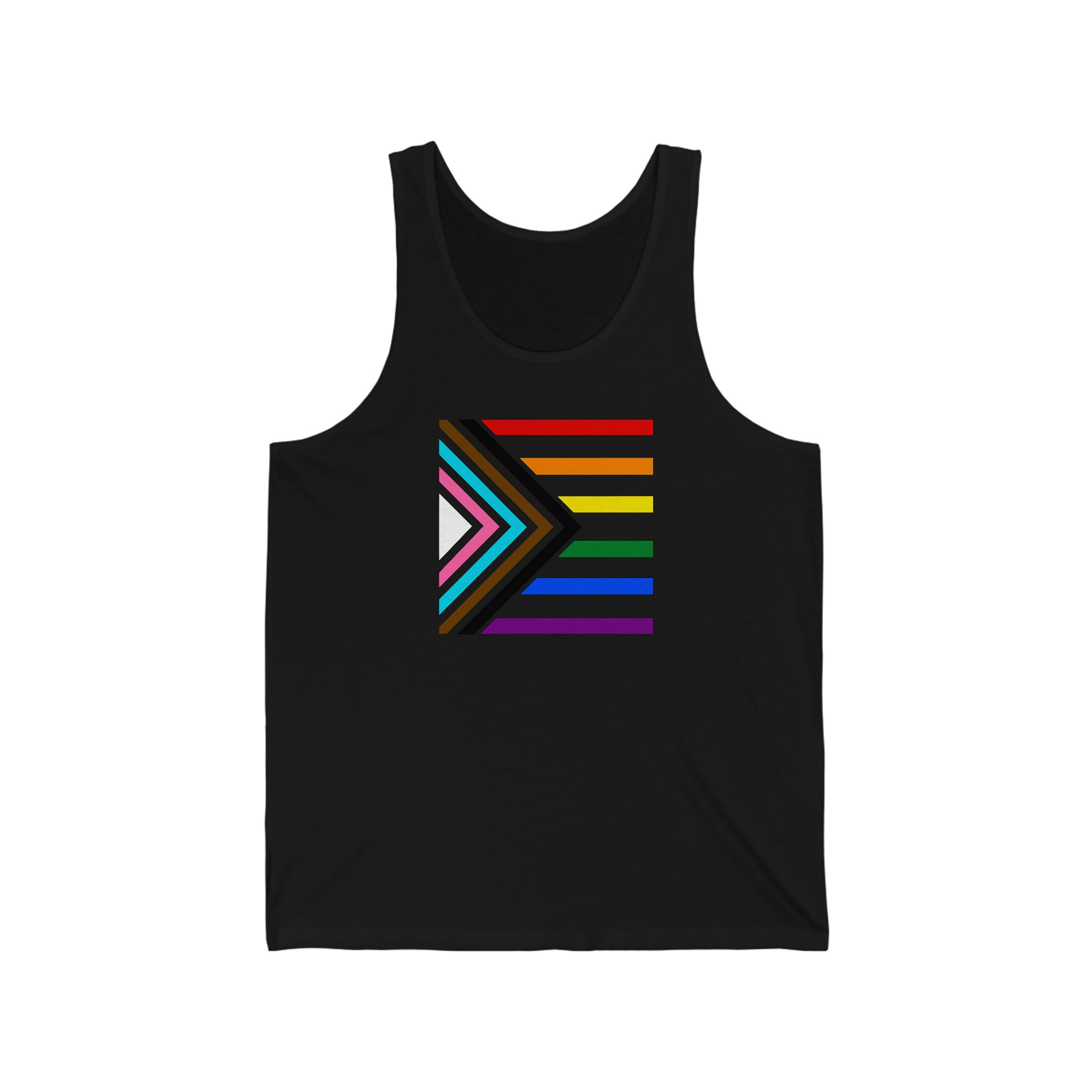 Progress Pride Flag Stripes Variation Unisex Jersey Tank, Gay Pride ...