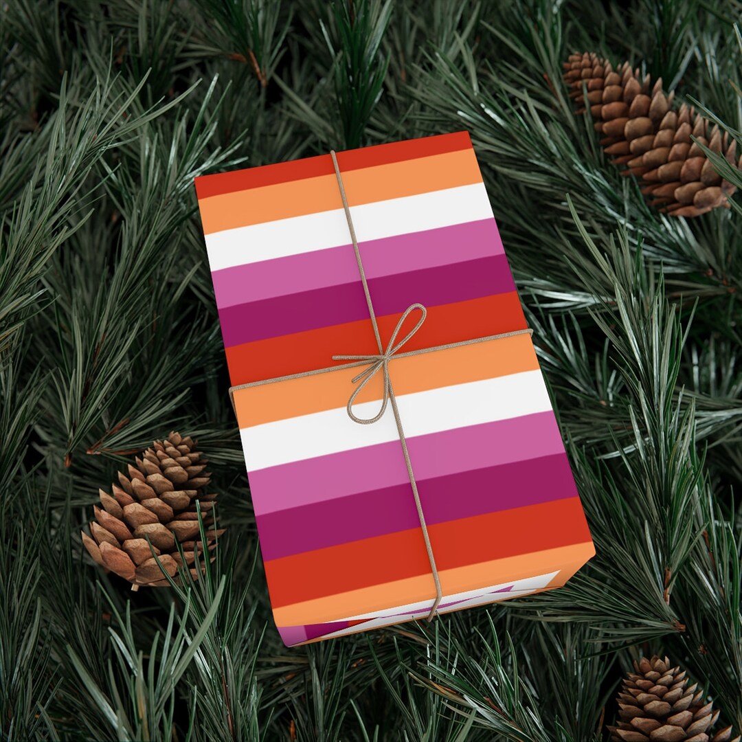 Lesbian Pride Flag Gift Wrap Paper Lesbian Pride - Etsy