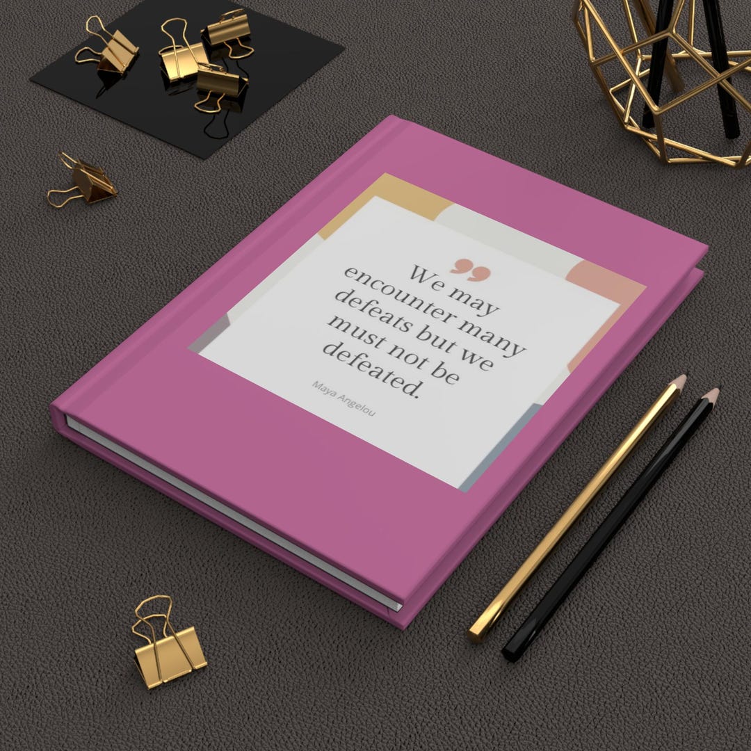 Maya Angelou Quote Journal Hardcover Notebook | Motivational Pink Cover ...