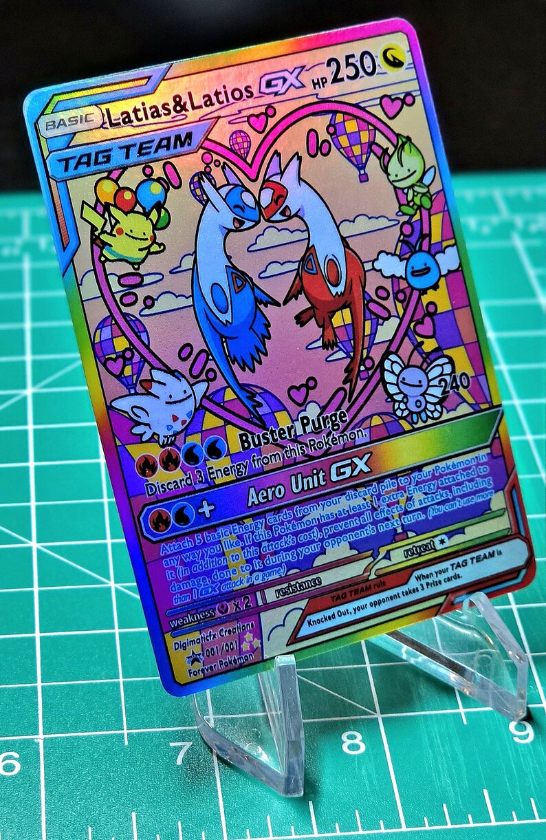 Custom Heart Bubble Latia S& Latios GX Promo Card// Alternate Full Art ...