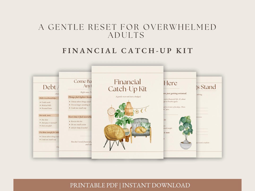 Financial Catch-up Kit Printable | Gentle Money Reset for Overwhelmed ...