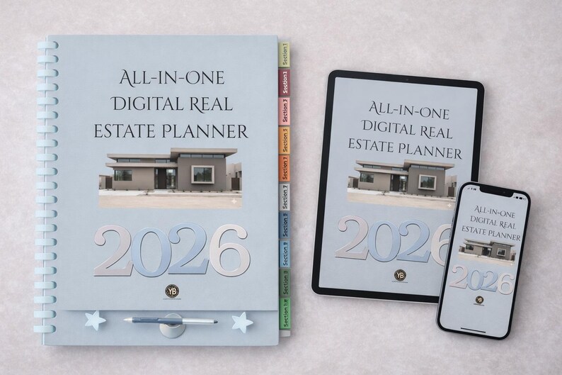 All-in-one Real Estate Planner 2026 | Digital & Printable Planner ...