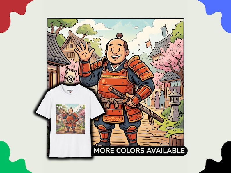 Samurai Warrior Shirt Japanese Armor Graphic Tee Historical Fighter ...